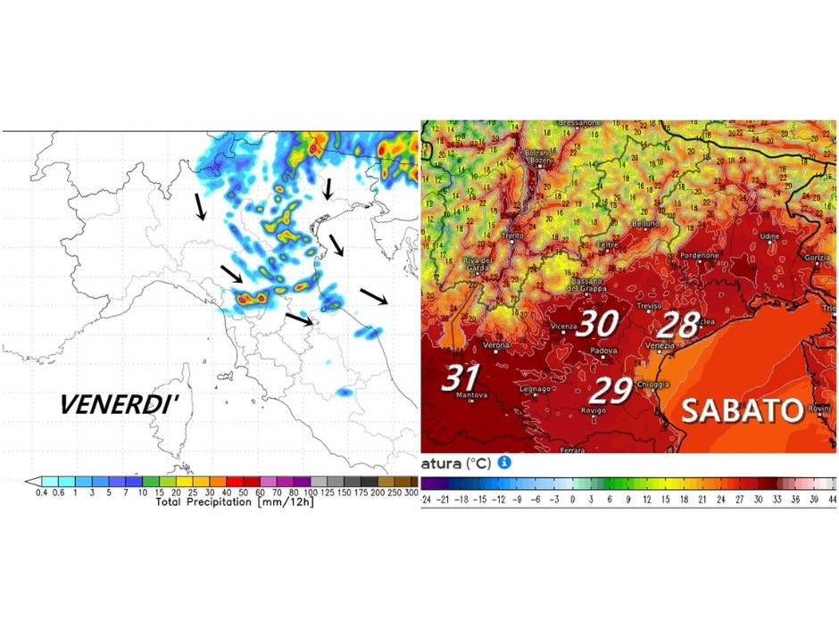 Previsioni 23-25 giugno: qualche temporale e calo delle temperature - L'Eco Vicentino