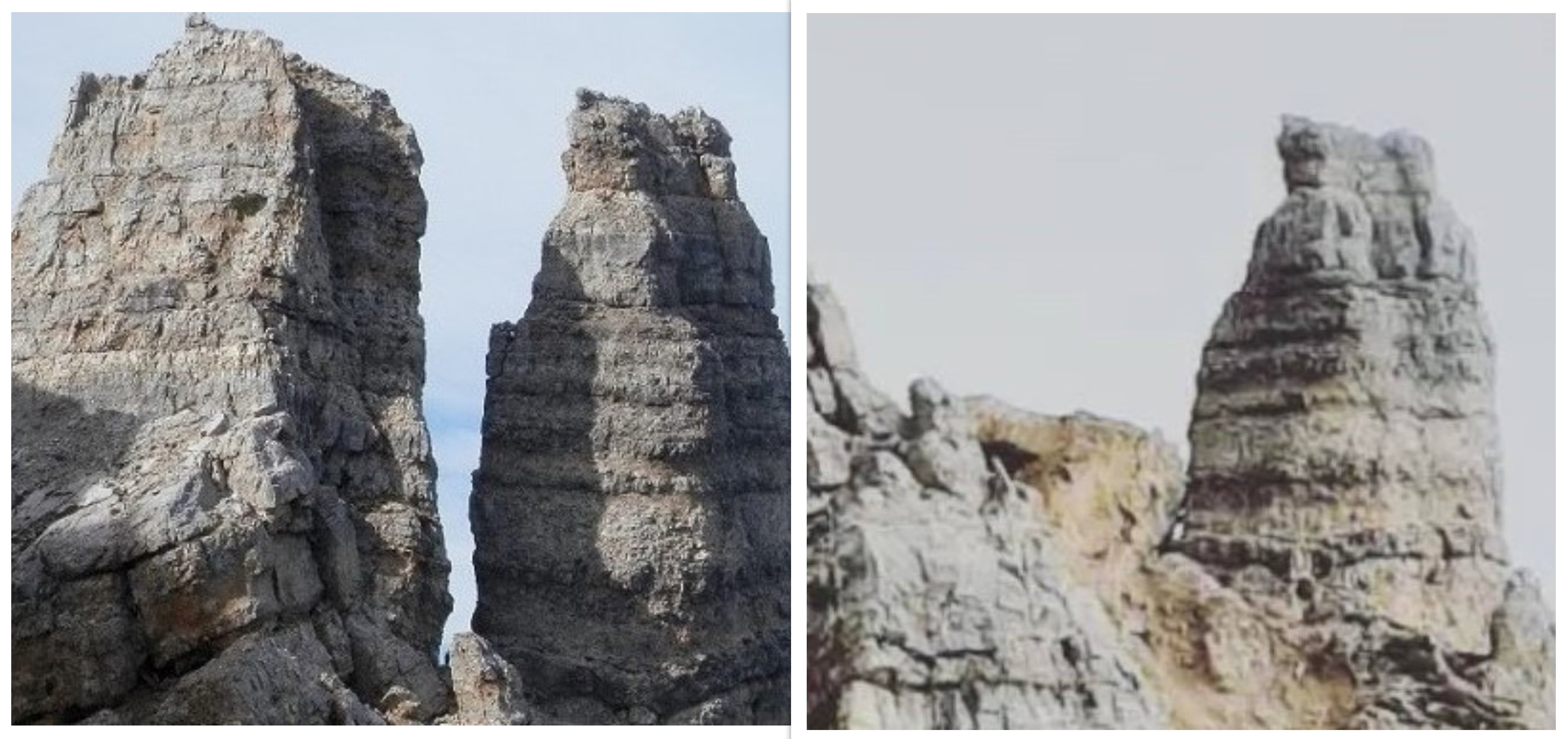 Crolla "l'Omo" delle Piccole Dolomiti. La "Dona" rimane sola a svettare ...