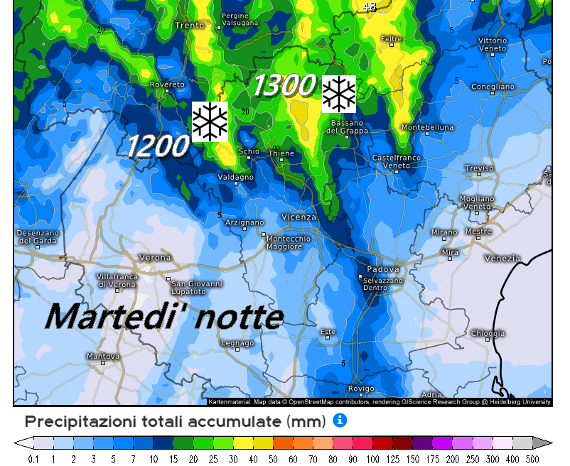 Previsioni meteo 5-7/03, ancora pioggia in arrivo ma anche la neve dai 1.000 metri - L'Eco Vicentino