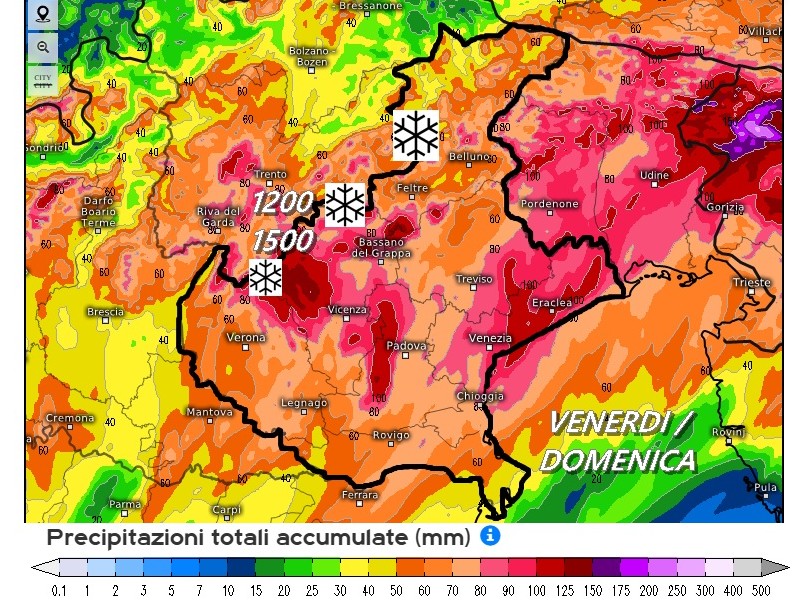 Previsioni 14-16 marzo: il maltempo porta altri 100 mm di pioggia entro domenica - L'Eco Vicentino